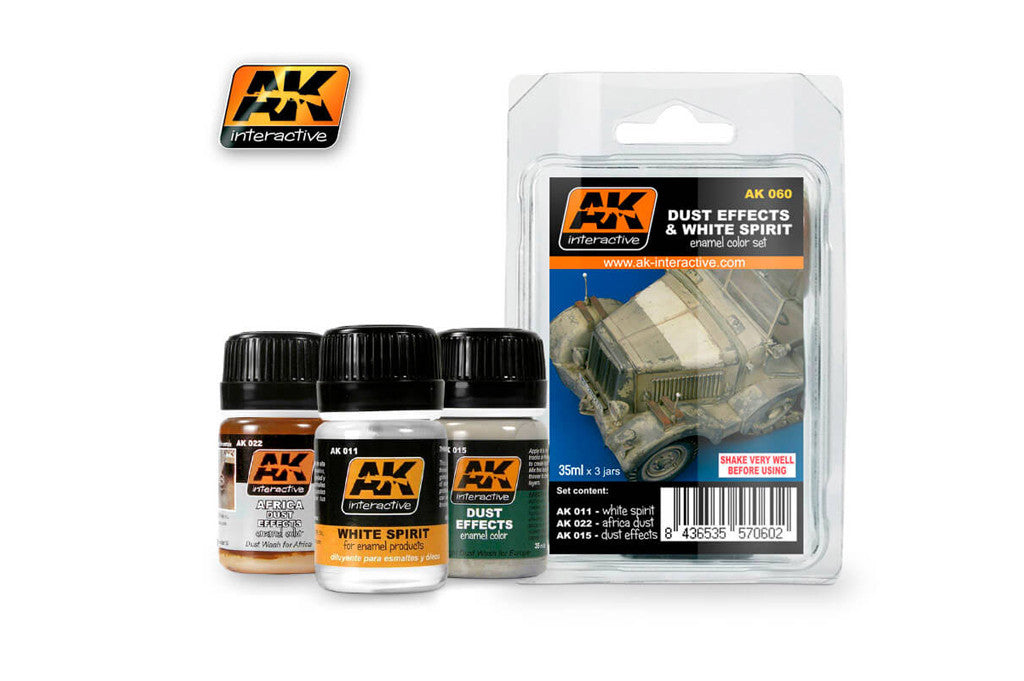 AK Interactive - Dust Effects and White Spirit Set - Panzer Models