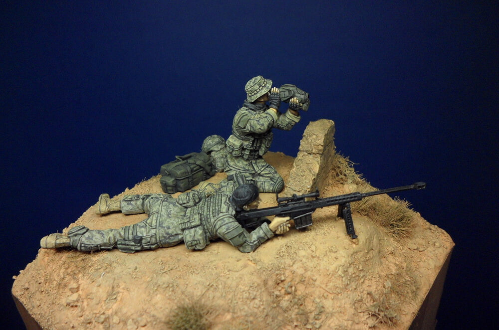 Division Miniatures 1:35 Resin Figure - Modern US Sniper - Panzer Models