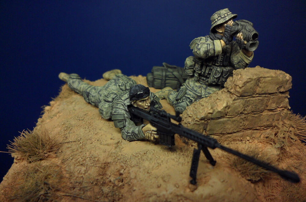 Division Miniatures 1:35 Resin Figure - Modern US Sniper - Panzer Models