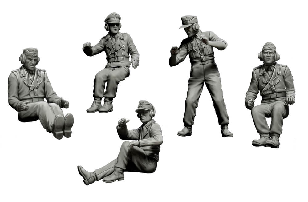 Master Box 1:35 - German tank crew (1944-1945) - Panzer Models